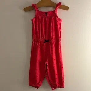 Carter's | One Pieces | Carters Red Jumpsuit With Elastic Waist And ...